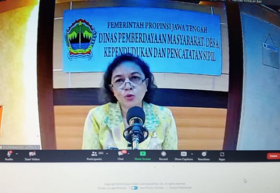 Dispermasdes Prov Jateng Gelar Zoom Meeting Dalam Rangka Sosialisasi Bankeu TA 2024